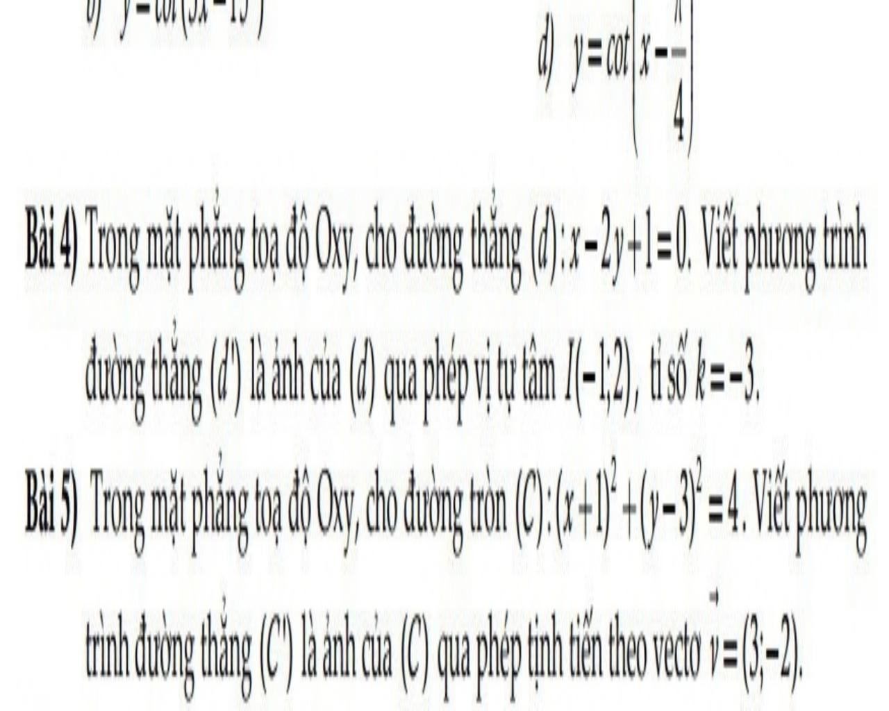Bàiện Trong mặt phẳng hạ độ chạy cho đường thẳng ( x - 1)-10. Vi phương ...