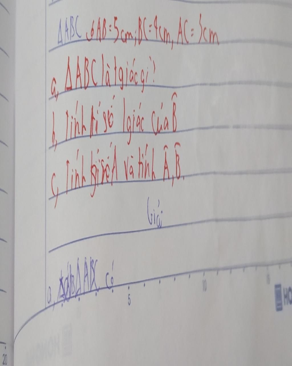 L ABC AB +5 cm BC=49cmn₁ AC = 3cm BC ha gioco! de ti se i & linky AblAK ...