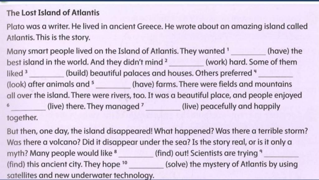 The Lost Island of Atlantis Plato was a writer. He lived in ancient ...