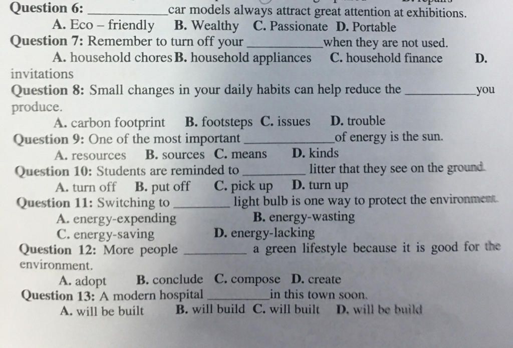 Question 6: car models always attract great attention at exhibitions. A ...