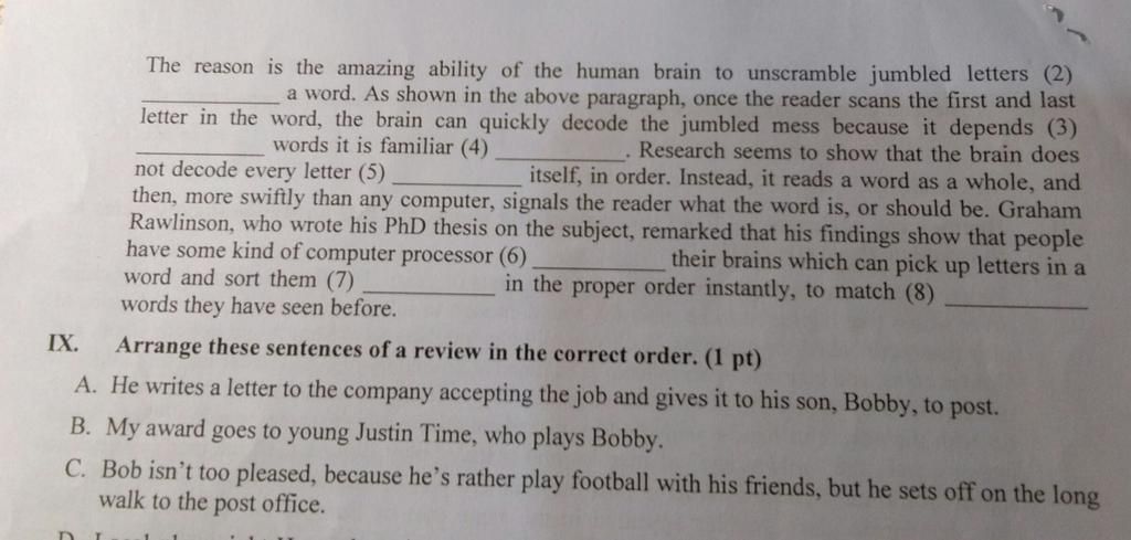 letter in the The reason is the amazing ability of the human brain to ...