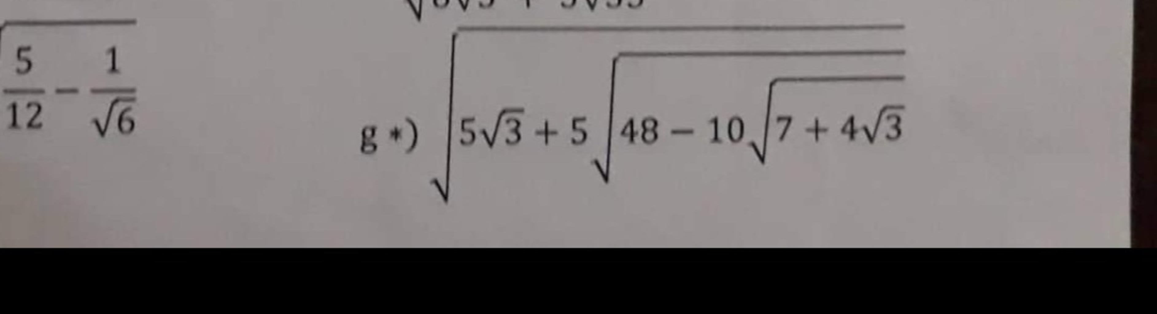 5 1 12 √6 8+)5√3+5 48 -107 +4√3 - câu hỏi 5079642