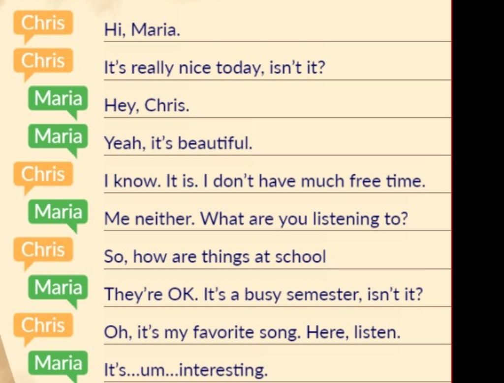 Chris Chris Maria Maria Chris Maria Chris Maria Chris Maria Hi, Maria ...