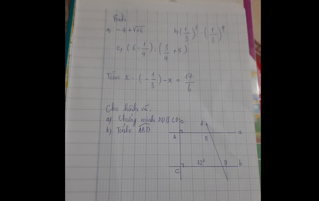 4+V46 c, (6-4): (3+5) 4 Timx. ( 3 -X = Cho hình vẽ, ay chứng minh ADII ...