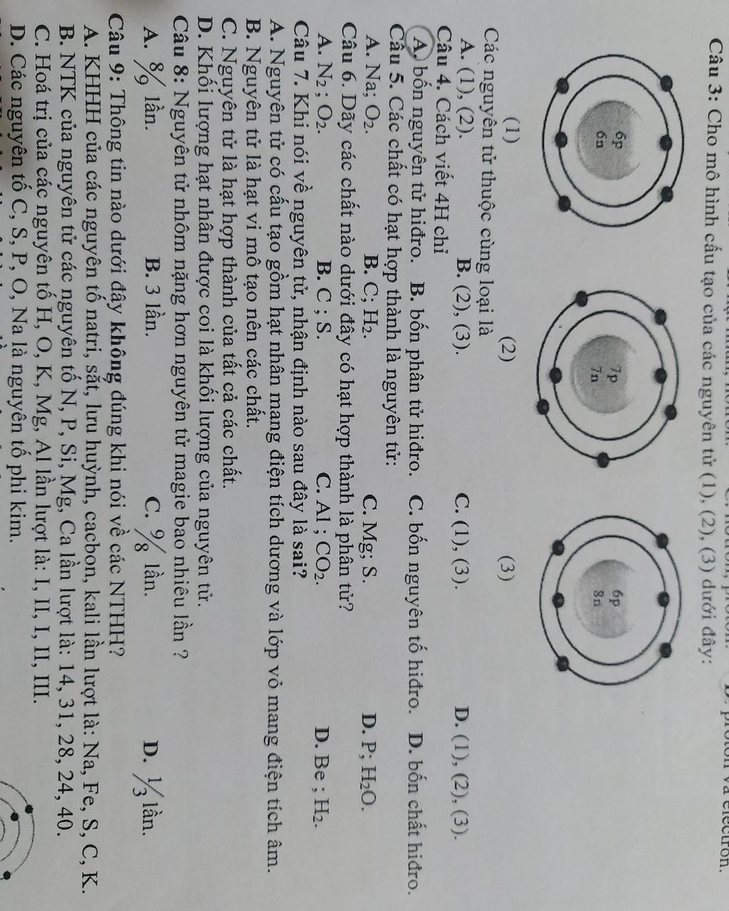 Giải giúp mình với . Mình cảm ơn ạ Câu 13 : Cách viết 2O3 dùng để chỉ A.hai phân tử ozon B. hao ...