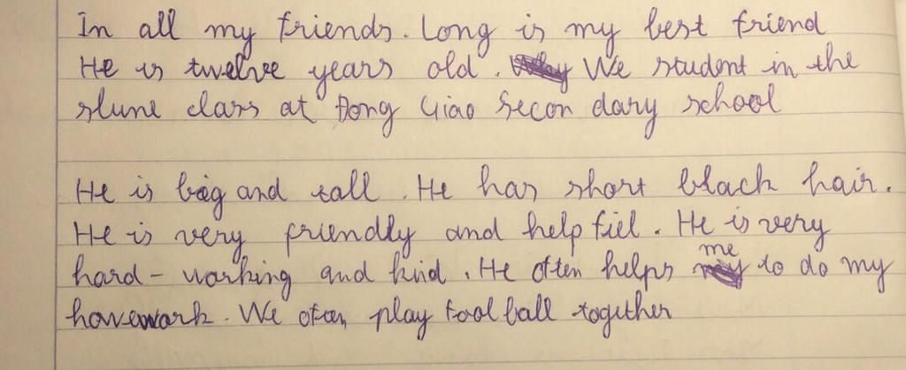 In all friends. my best friend Long is my He is twelve years old. We ...