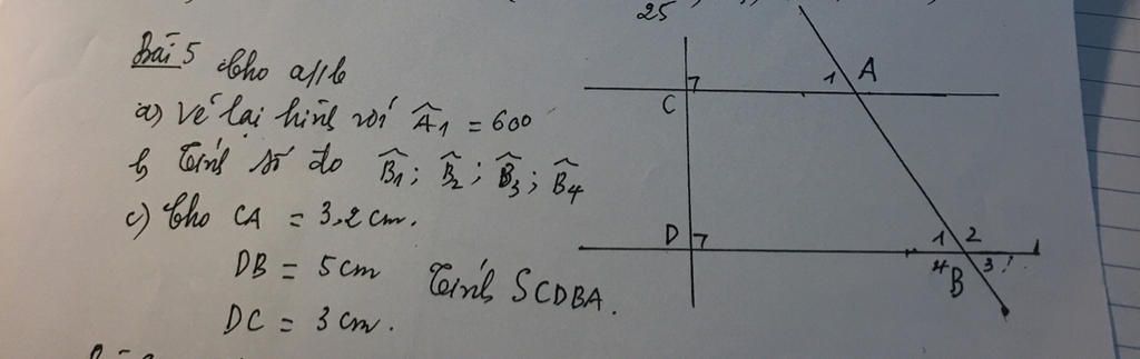 Bai 5 bho allle as vé lai hins voi Ã1 = 600 b Cink so do Bn; Bei Bz; B4 ...