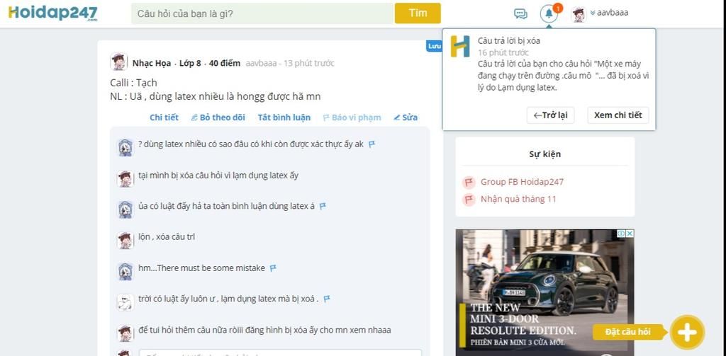 Calli : Tạch NL : Uã , dùng latex nhiều là hongg được hã mnHoidap247 ...