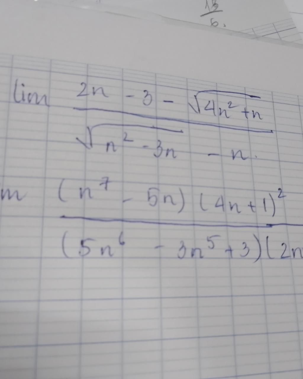 tim m 2n-3 √n² (nt 7 (5m) n 1 to √4₂² tn -3n 5n) (4n+1)²2 n. 2 3n 5 + 3 ...