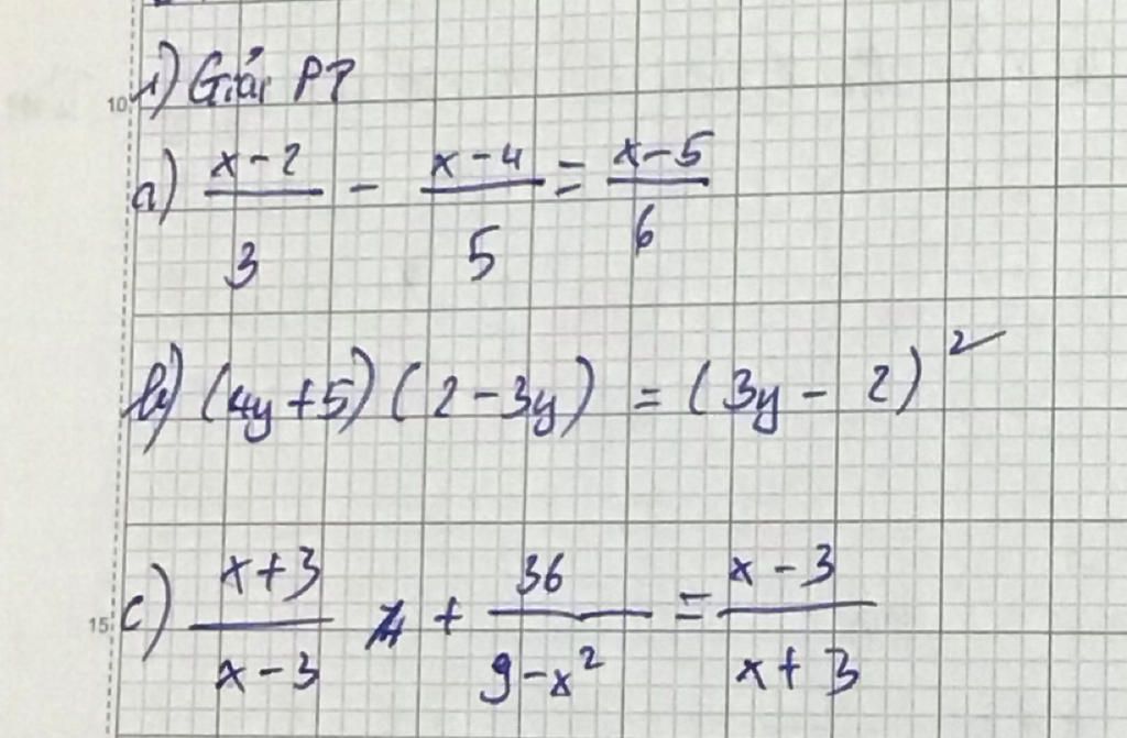 1044) Griar P7 X-2 X-4-X-5 (a) = 3 5 ly) (4y + 5) (2-3y) = (3y - 2)² (c ...
