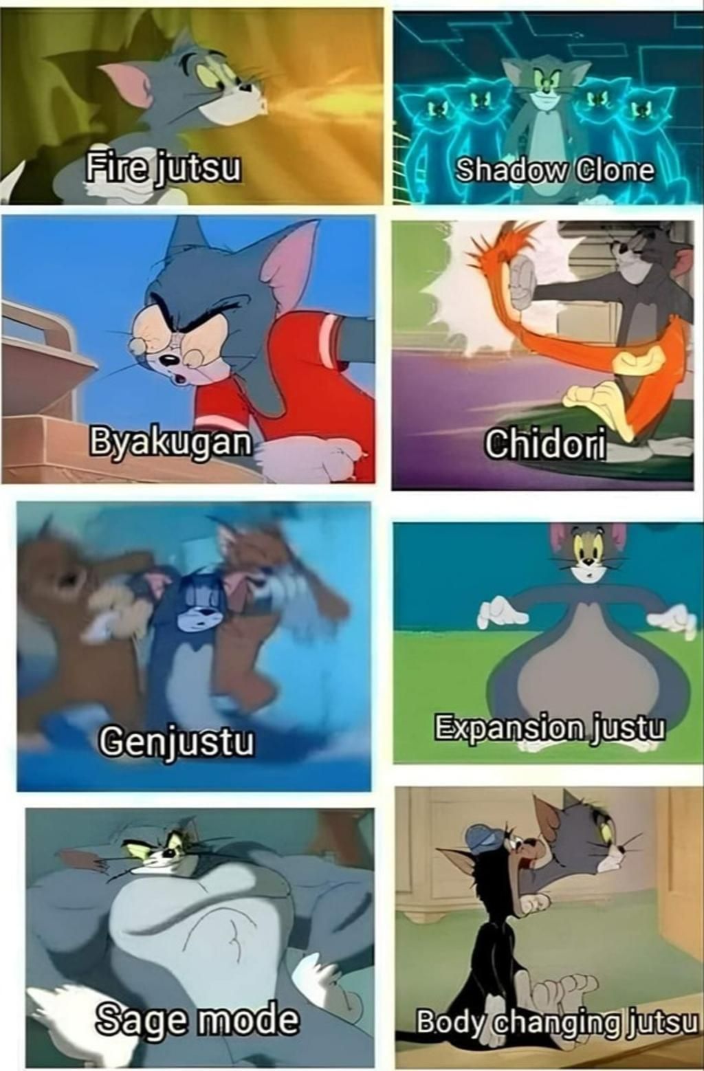 Fire jutsu Byakugan Genjustu Sage mode ♡ Shadow Clone D Chidori ...