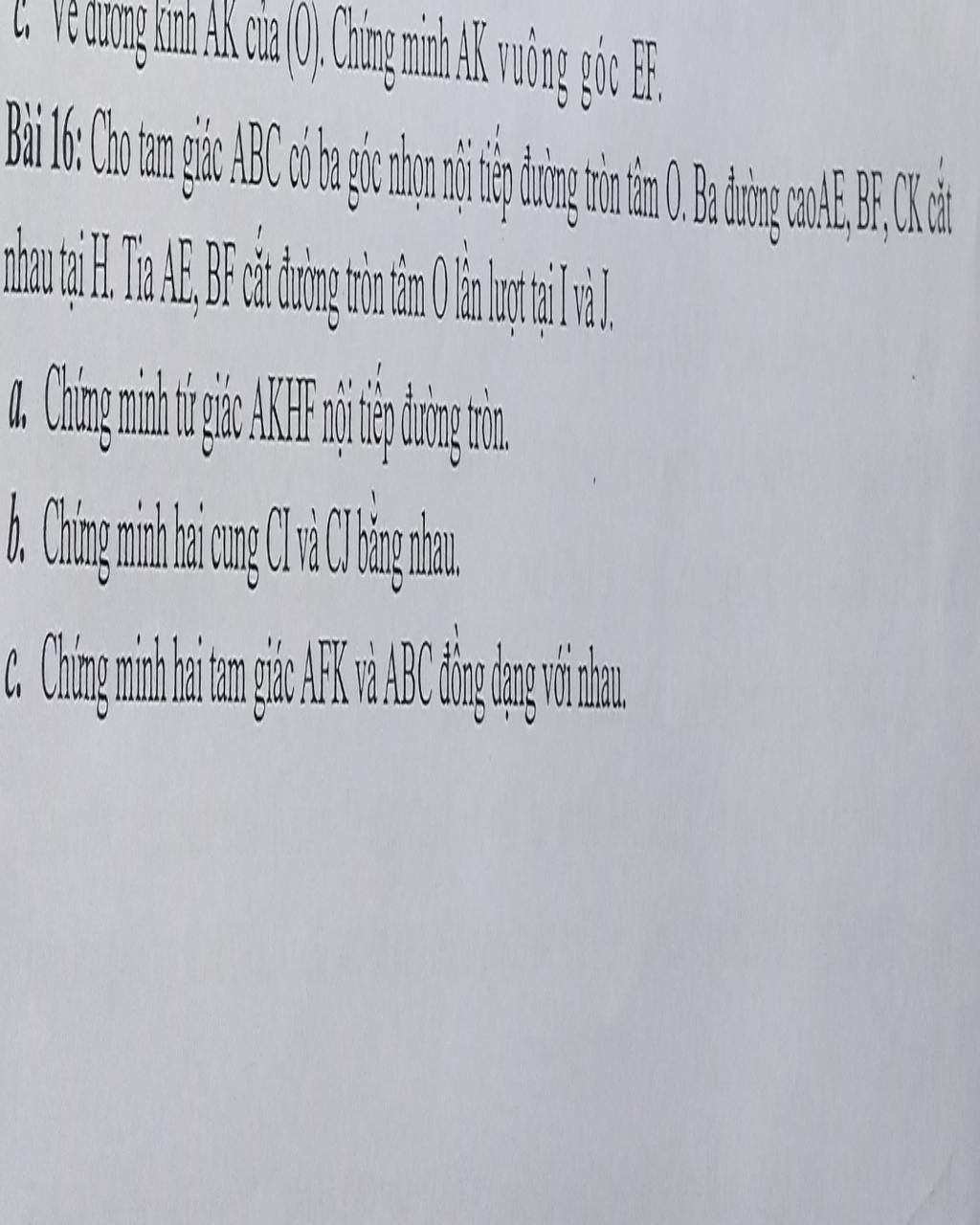 a. Phing an Ah củ có chứng minh kh vuông góc kh. Bai 16: Cho ta của 10 ...
