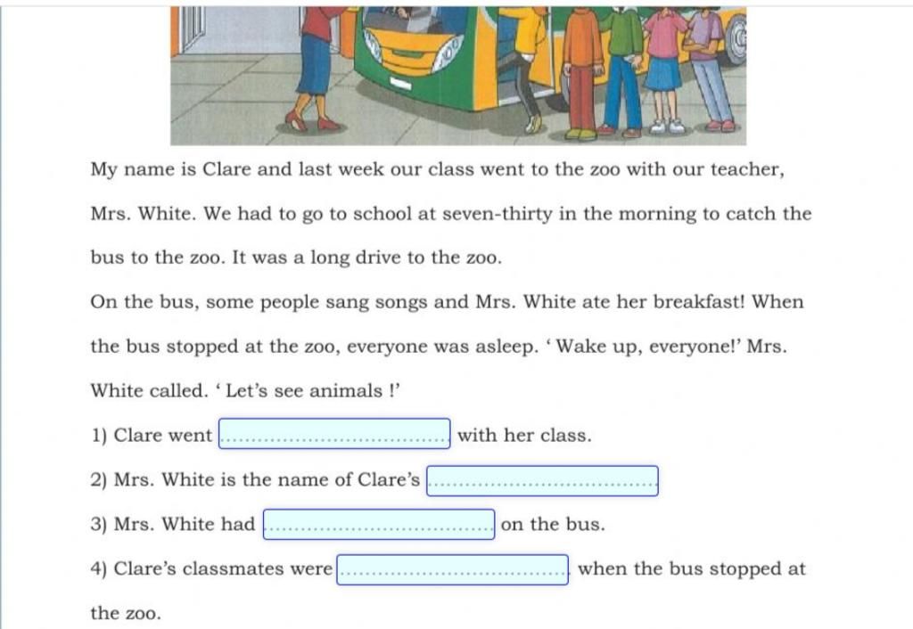 JON My name is Clare and last week our class went to the zoo with our ...