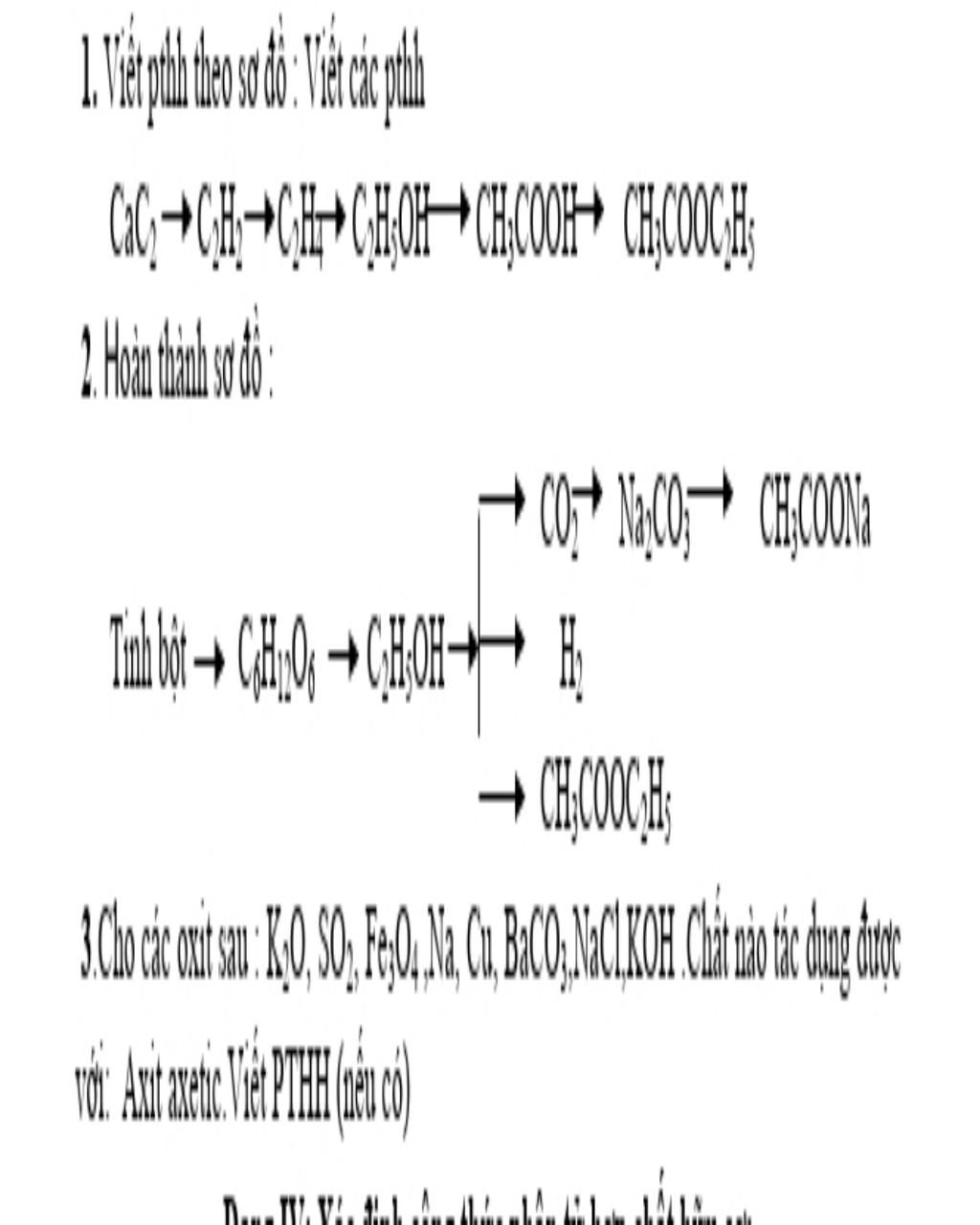1. Vit the front do it at th C&C CH CH CH-OH-CH₂COOH CH₂COOCH; 2. Hoa ...