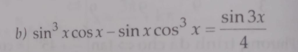 3 b) sinxcosx – sin xcos x = sin 3x 4 - câu hỏi 5823612