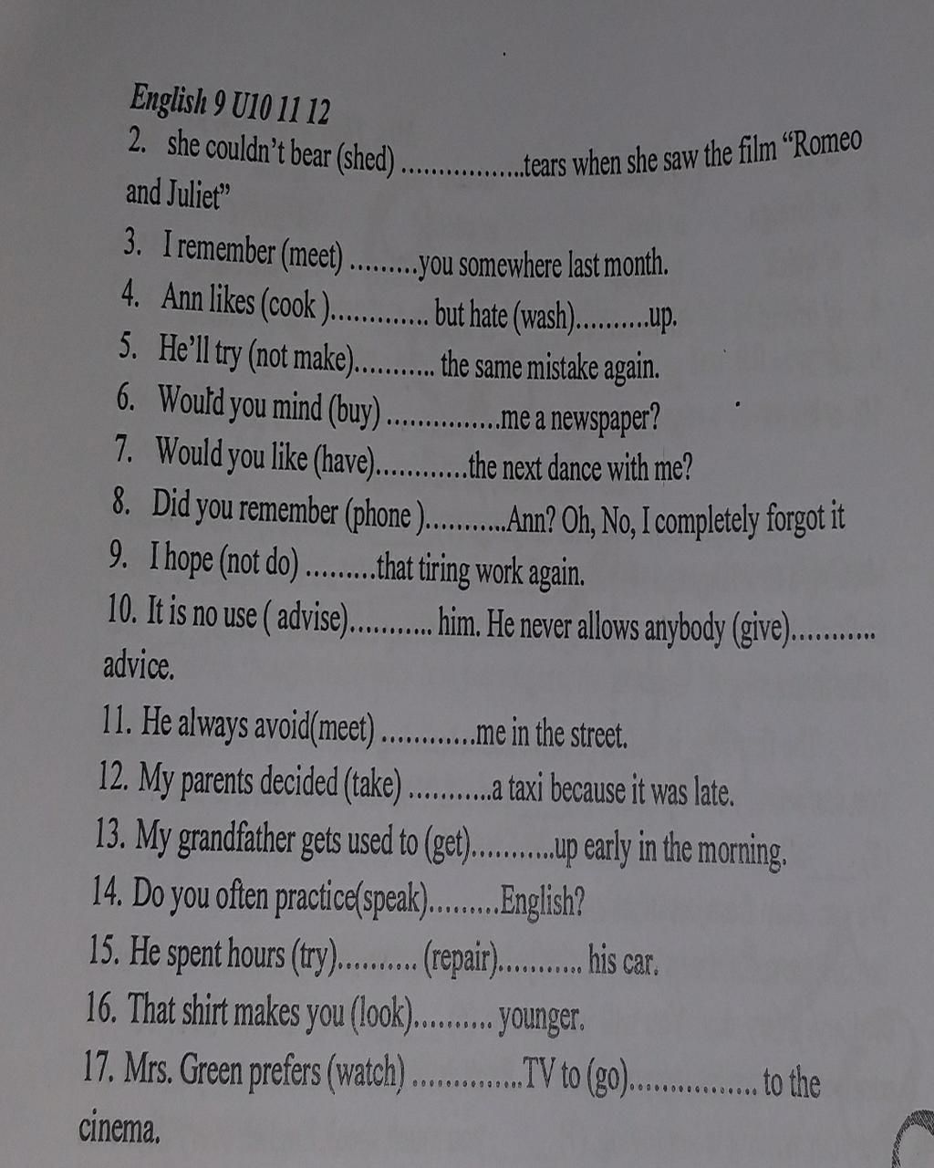 1. Students stopped (make)___noise when the teacher came in Giúp e với ...