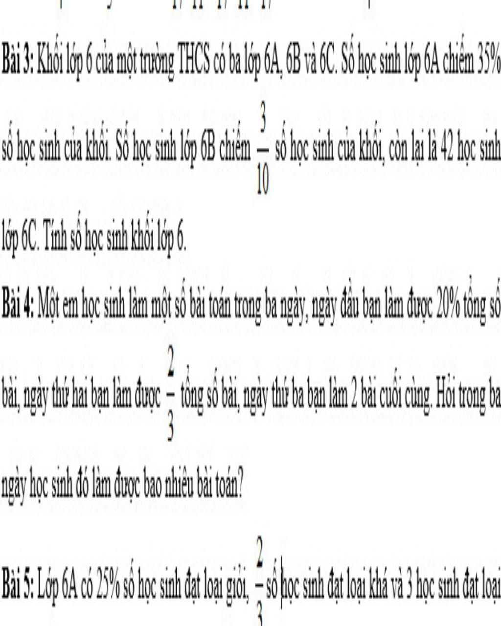 Bài 3: Khỏi lớp 6 của một trường THCS có ba lớp 64,6B và 6C. Sổ học ...
