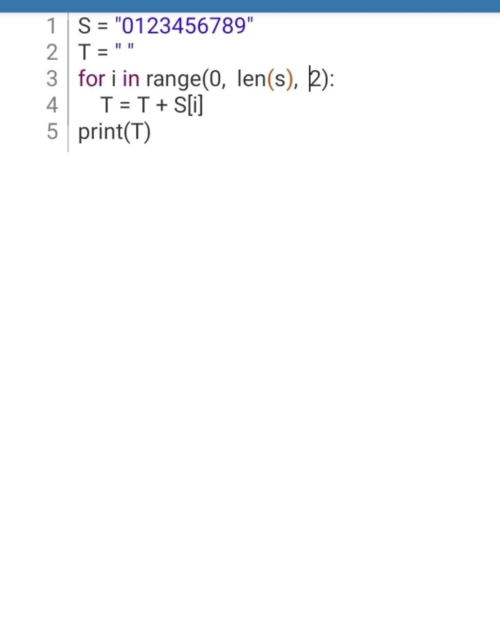 Cho em hỏi kết quả của bài này Chạy tay giúp em với 1 2 3 4 5 print(T ...