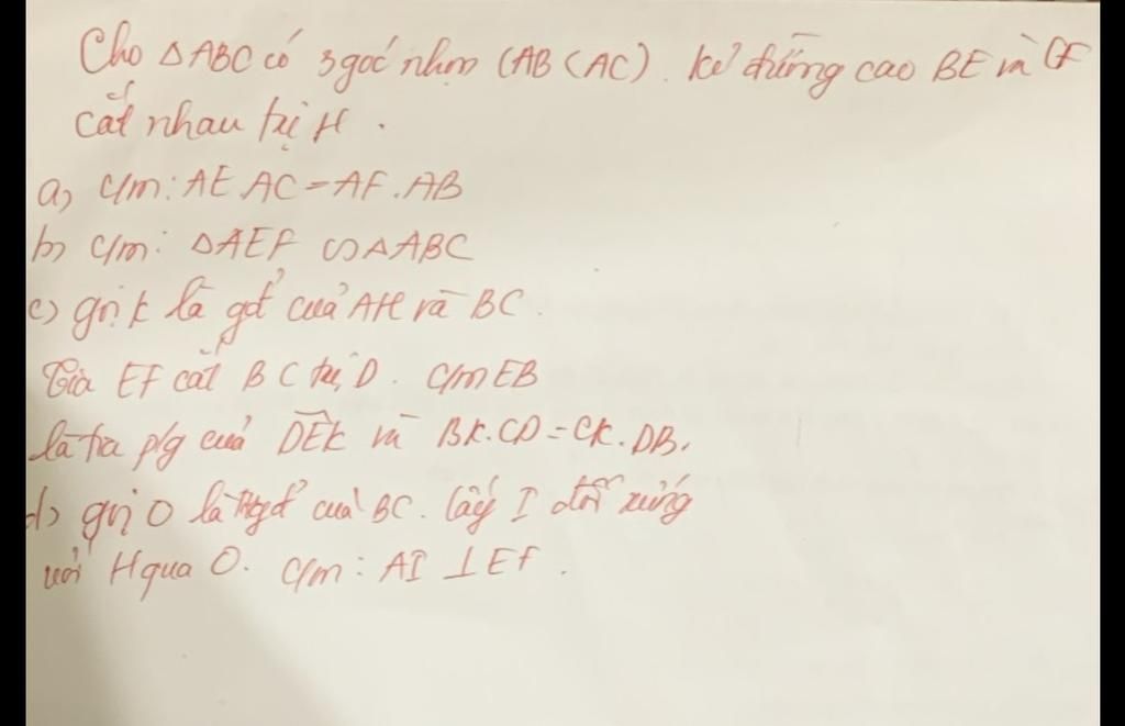 giúp mình phần d với ạ. mình cám ơn ạ * không kẻ hình cũng được ạcho ...