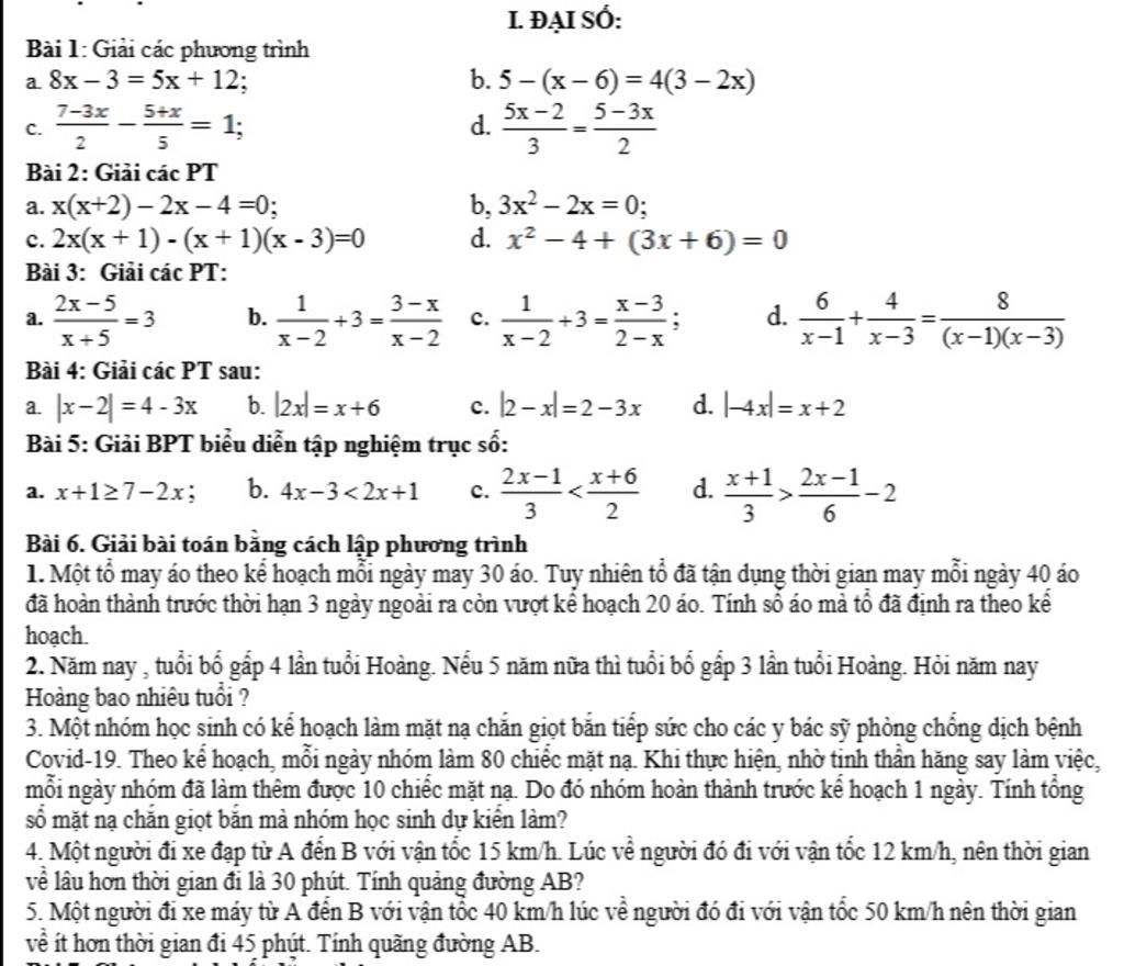 B i 1 Gi i C c Ph ng Tr nh A 8x 3 5x 12 7 3x 5 x 1 2 5 B i 2