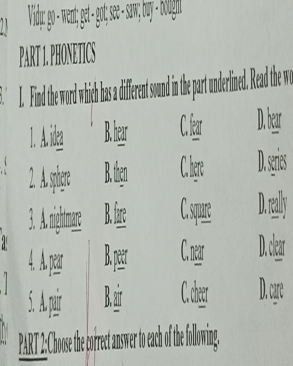 2 Video go - weat; get-get se-sew boy-bought PART 1. PHONETICS 3. I ...