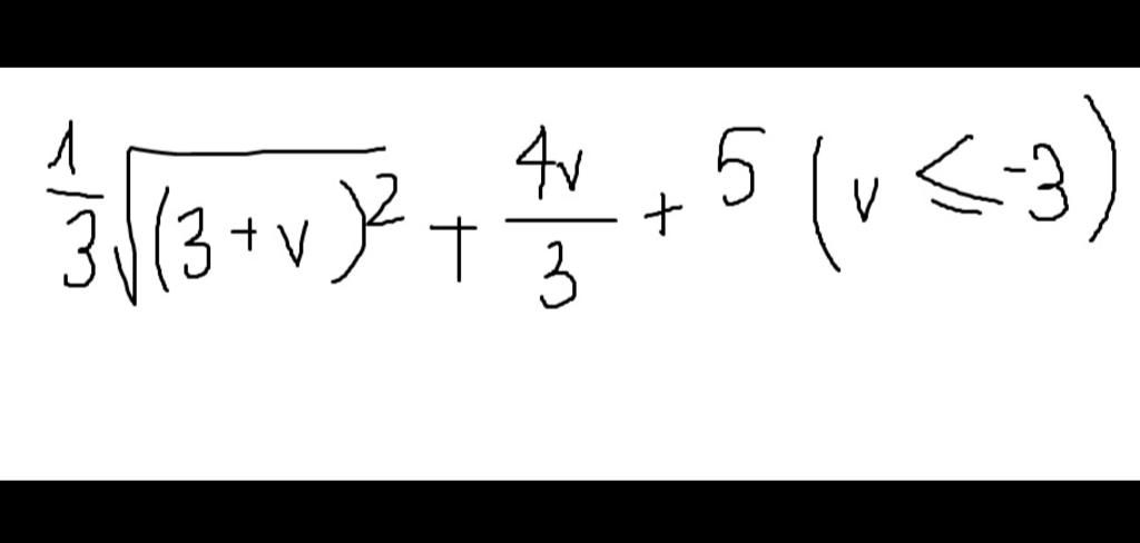 4v 3/√(3 + v) ² + 1/1/1 + 5 (v