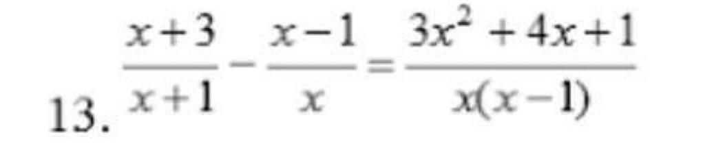 x+3 x-1 3x² + 4x+1 x(x-1) 13. *+1 - câu hỏi 6037979