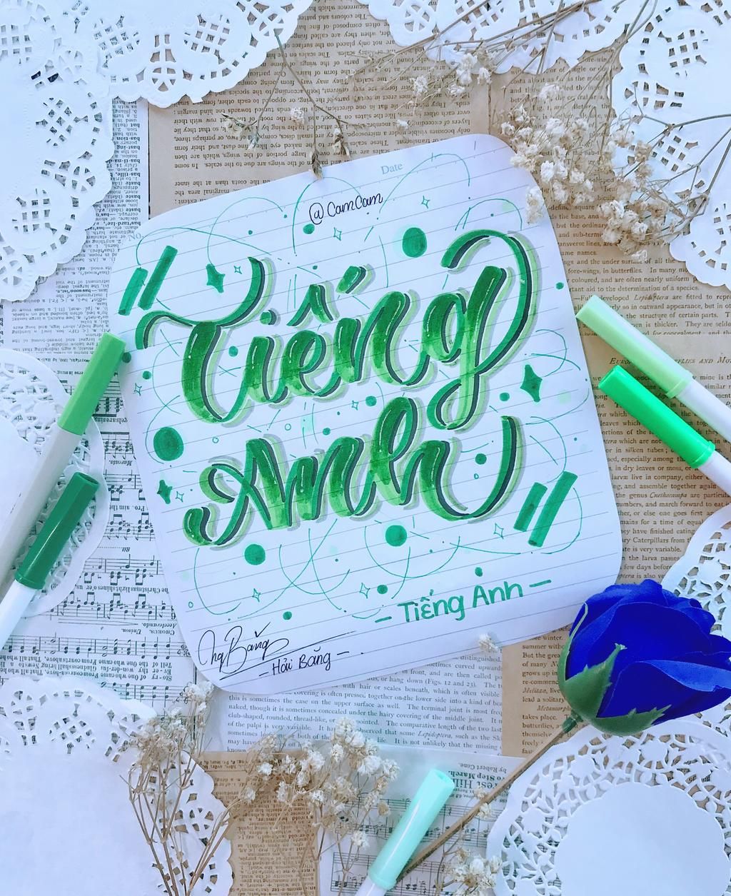 Calligraphy : Tiếng Anh. NL : Mong năm nay Anh nhẹ nhàng với em 1 chút ...