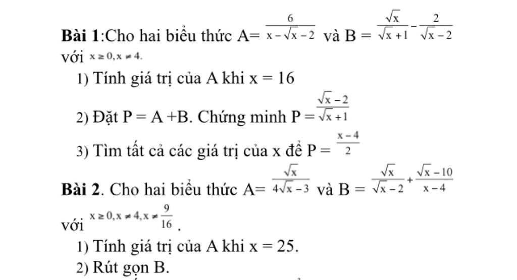 Giúp em bài này với mn (b1 chỉ cần làm câu 1,2 thôi ạ) 6 √x 2 Bài 1:Cho ...