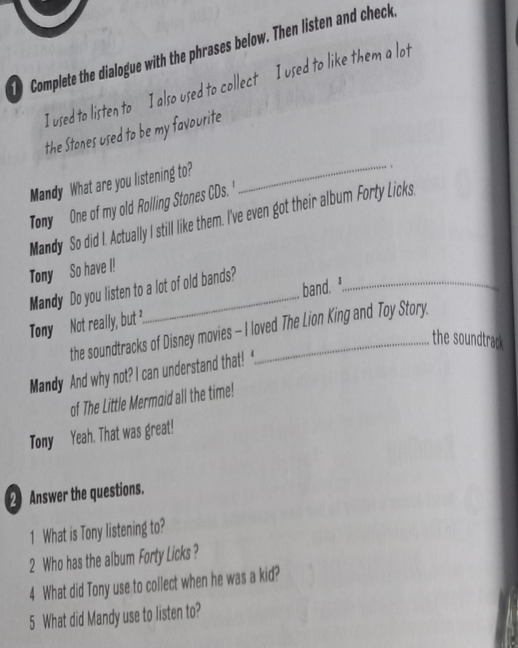 1 Complete the dialogue with the phrases below. Then listen and check ...