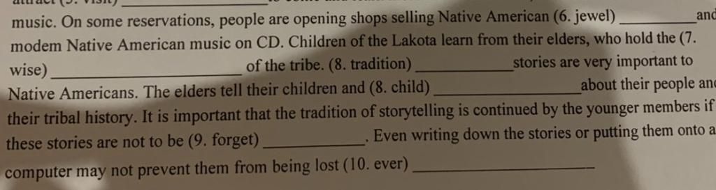 and music. On some reservations, people are opening shops selling ...