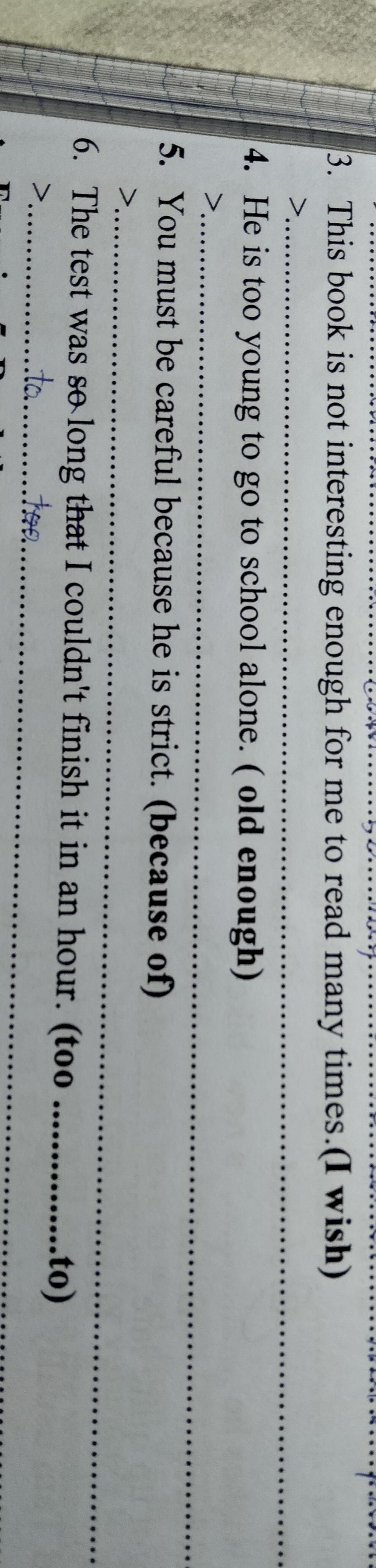 3. This book is not interesting enough for me to read many times. (I ...