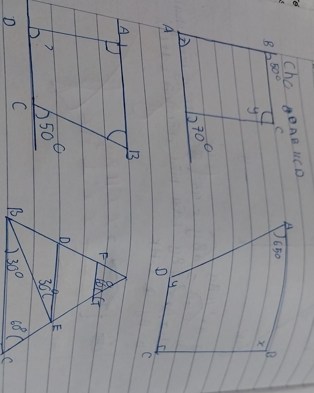 é A D B cha 500 HOAB ICD y C 700 50 Ө 13 B AJ650 D D 36 300 E 60° x C