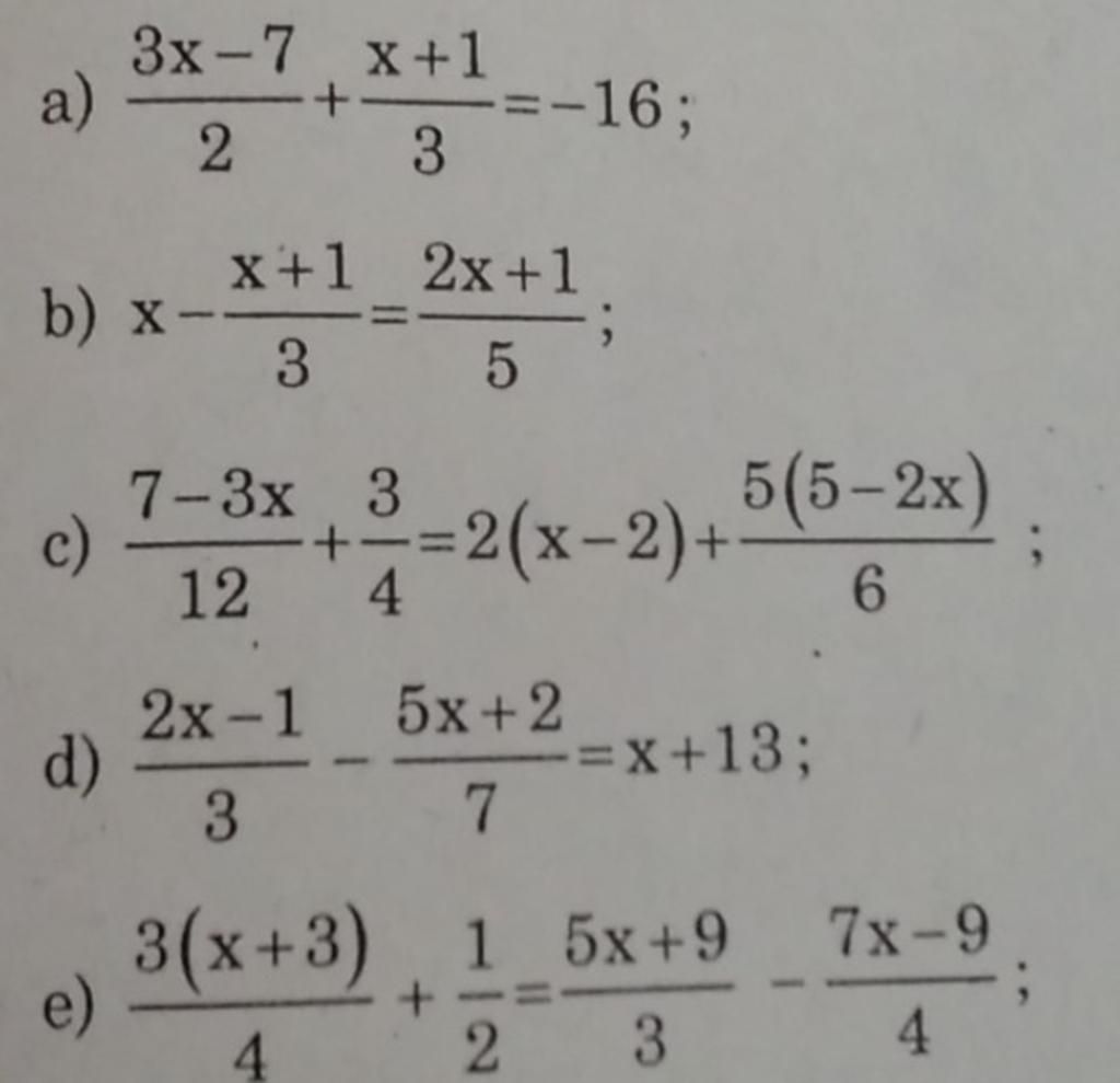 a-c-b-x-x-1-2x-1-5-d-3x-7-x-1-2-e-x-1-16-3-7-3x-3-12-2x-1-3