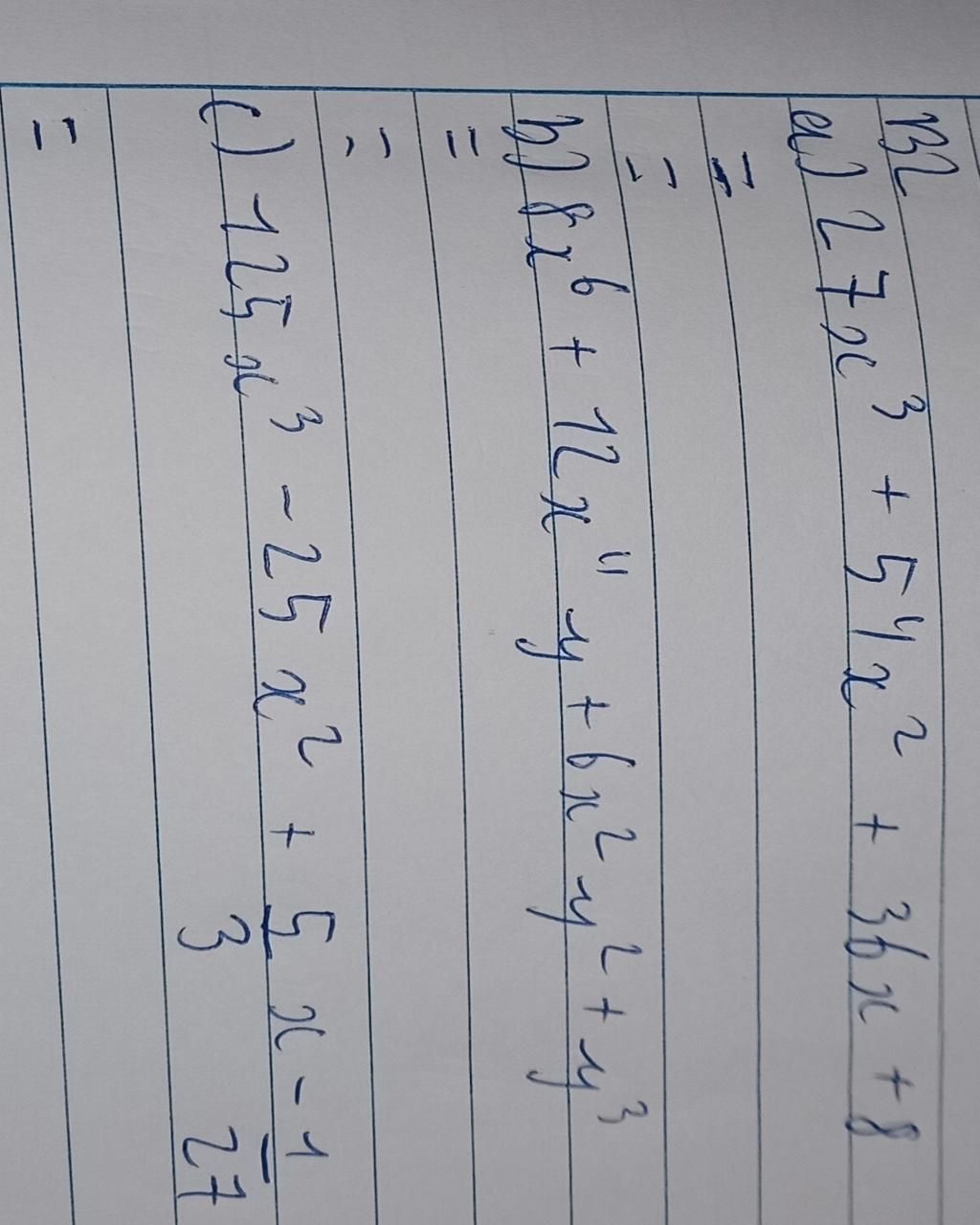 132 (a 27 x ³ + 5 4x² + 36x² + 8 7 2 b] & x² + 12x²y + bx²y² + y ²³ 125 ...