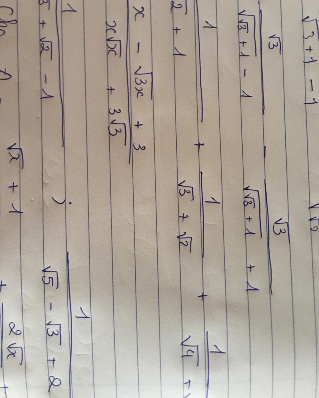√3+1 -1 √3 √3 +1 - 1 न 2 + 1 1 उ C 20√50 √3SC √2 - 1 + 3 3√3 √3 √3 + 1 ...