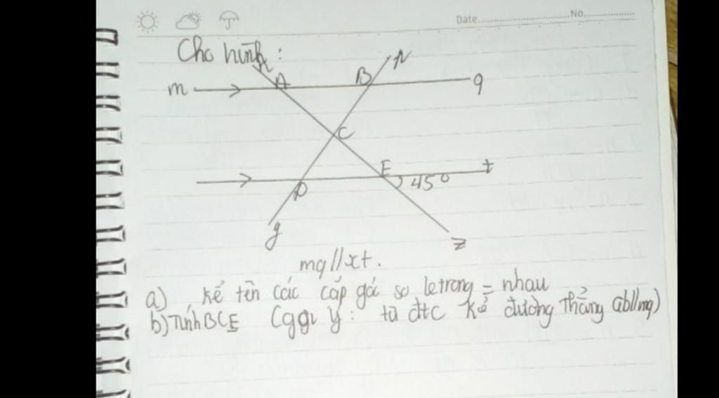 Cho hunk m 450 Date. -9 mallut. ạ kể tên các cấp giải so le trong nhau ...