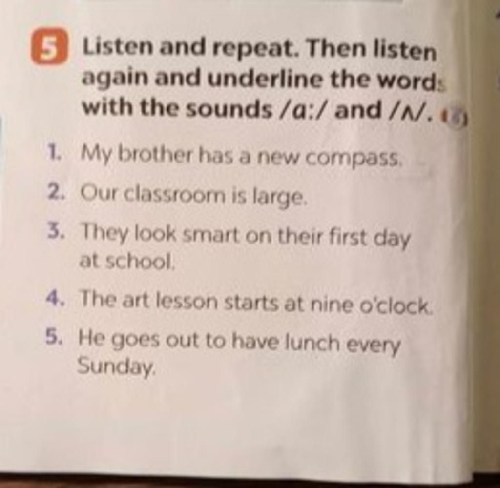 Listen and repeat. Then listen again and underline the words with the ...