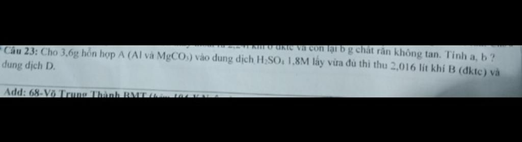 a)tính thành phần khối lượng hỗn hợp A b)tính kl dd H2SO4 đã dùng biết ...