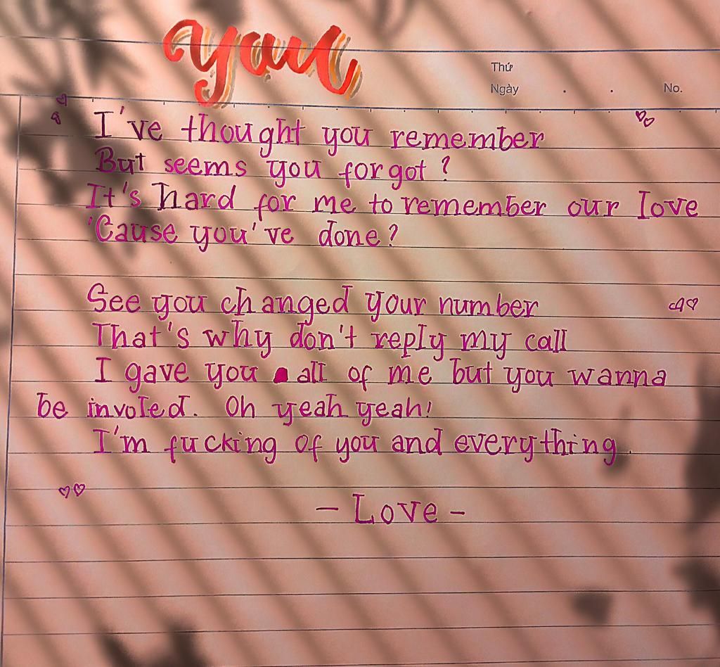 Calli: You NL:Đoán xem t đang vt ít nhiều lquan đến bài j? Đoán đúng ...