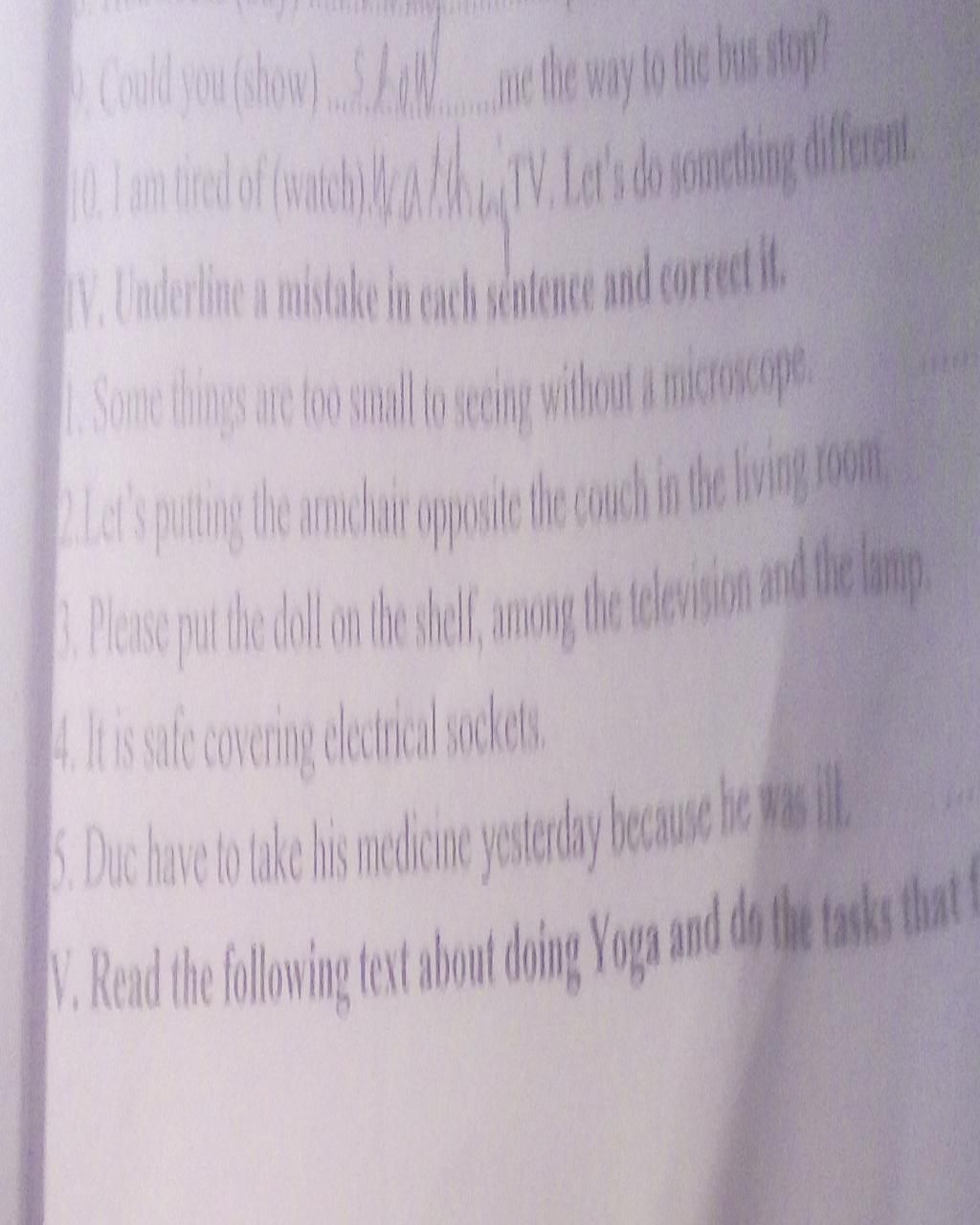 i stop? TV Let's do something different Could you (show)...........me ...