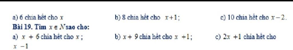 điền dâu ích vào ô thích hợp trong các câu sau và giải thícha) 6 chia ...
