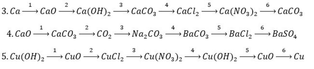 CaCO3 5 6 1 2 2 4.Cao — » CaCO,»CO, 3»Na,C0,» BaCO, , BaCl, ‘, BaSO4 ...