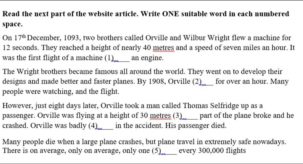 Read the next part of the website article. Write ONE suitable word in ...