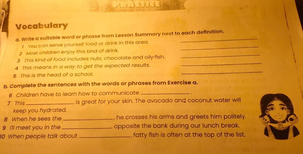 Vocabulary a. Write a suitable word or phrase from Lesson Summary next ...