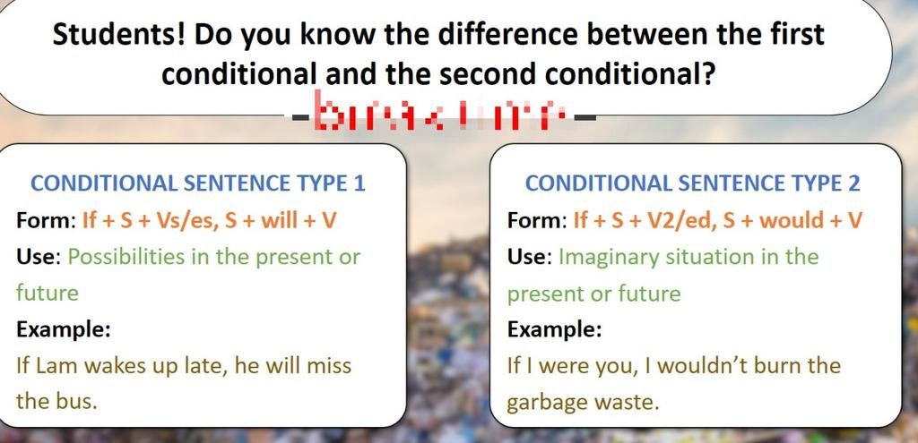 Students! Do you know the difference between the first conditional and ...