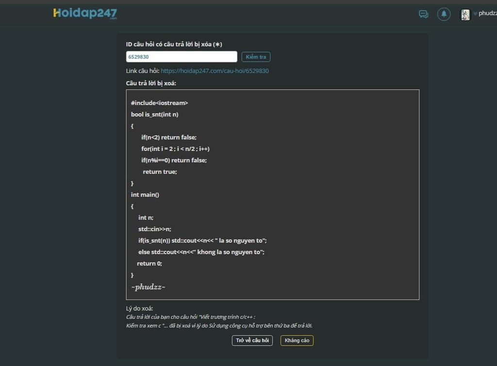 cali : mod nl : dạo này mod bị sao ý , câu trả lời kia rõ rành rành là ...
