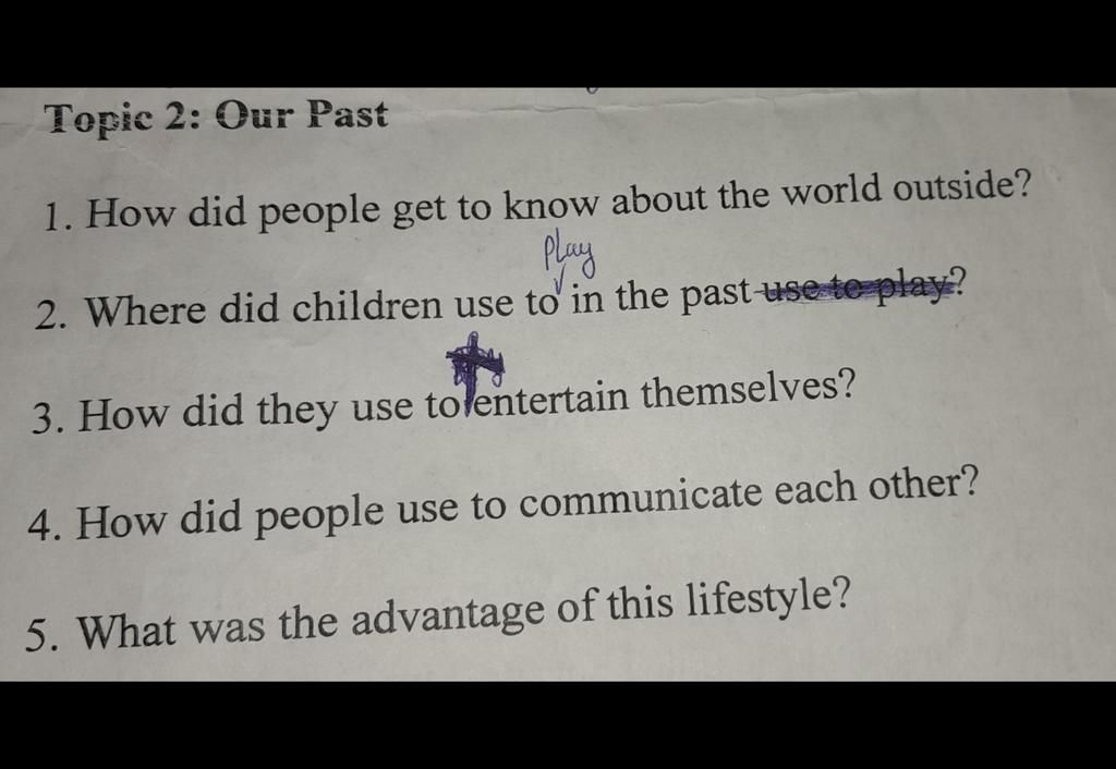 Topic 2: Our Past 1. How did people get to know about the world outside ...
