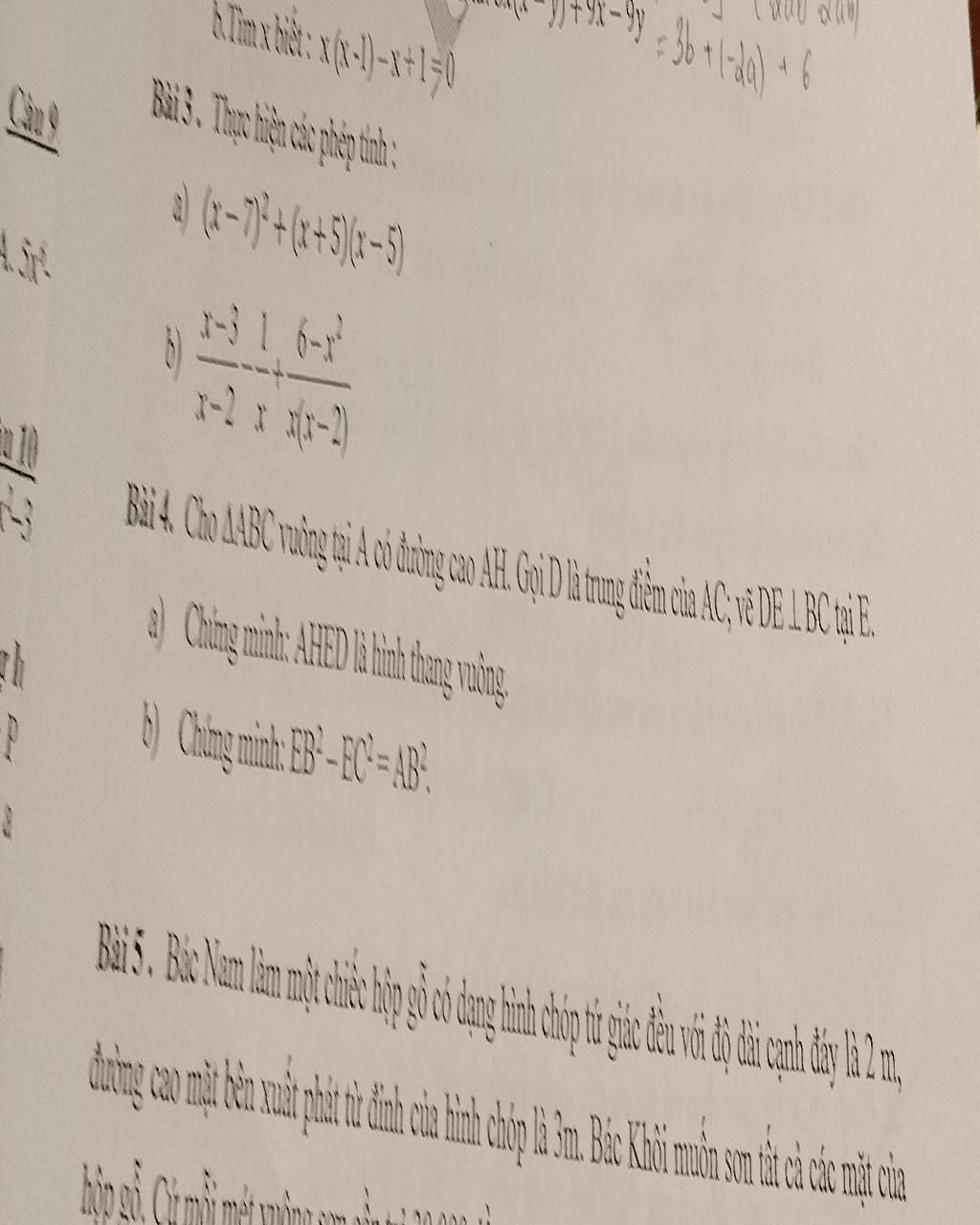 A.SM. 18 P Timx bit: x(x-1)-x+1=0 1 Bài 3. Thực hiện của nhân tình h 2 ...