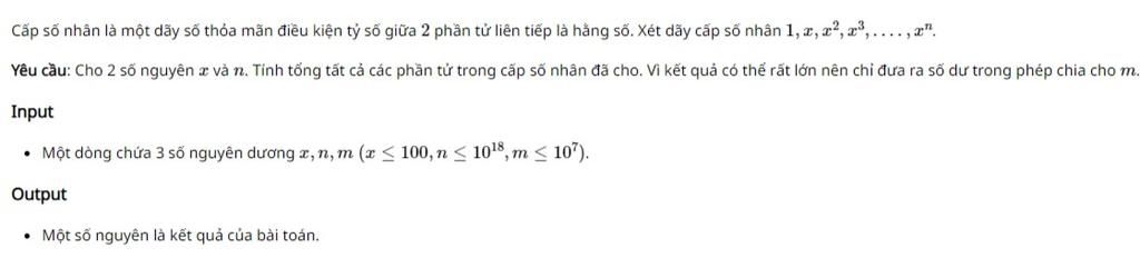 Input : 2 6 1000 Output : 127 Giúp mình với ạ, nhanh và hay sẽ đc 5* và ...